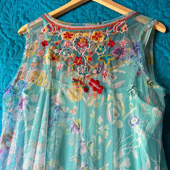 Johnny Was | Dresses | New Johnny Was Mesh Dress Heavenly Beautiful ...